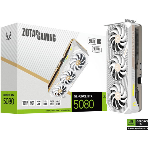 ZOTAC GAMING GeForce RTX 5080 SOLID White GDDR7 - Gold One Computer
